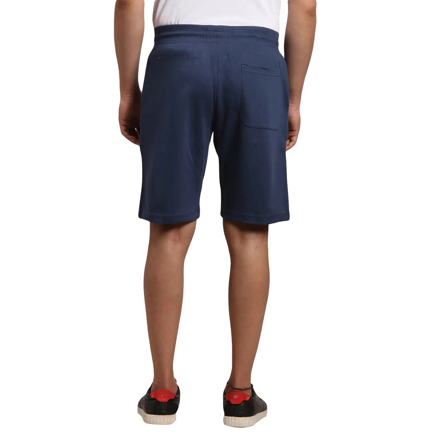 Men Blue Shorts Fit Solid Polyester Blend Shorts – MyRaymond