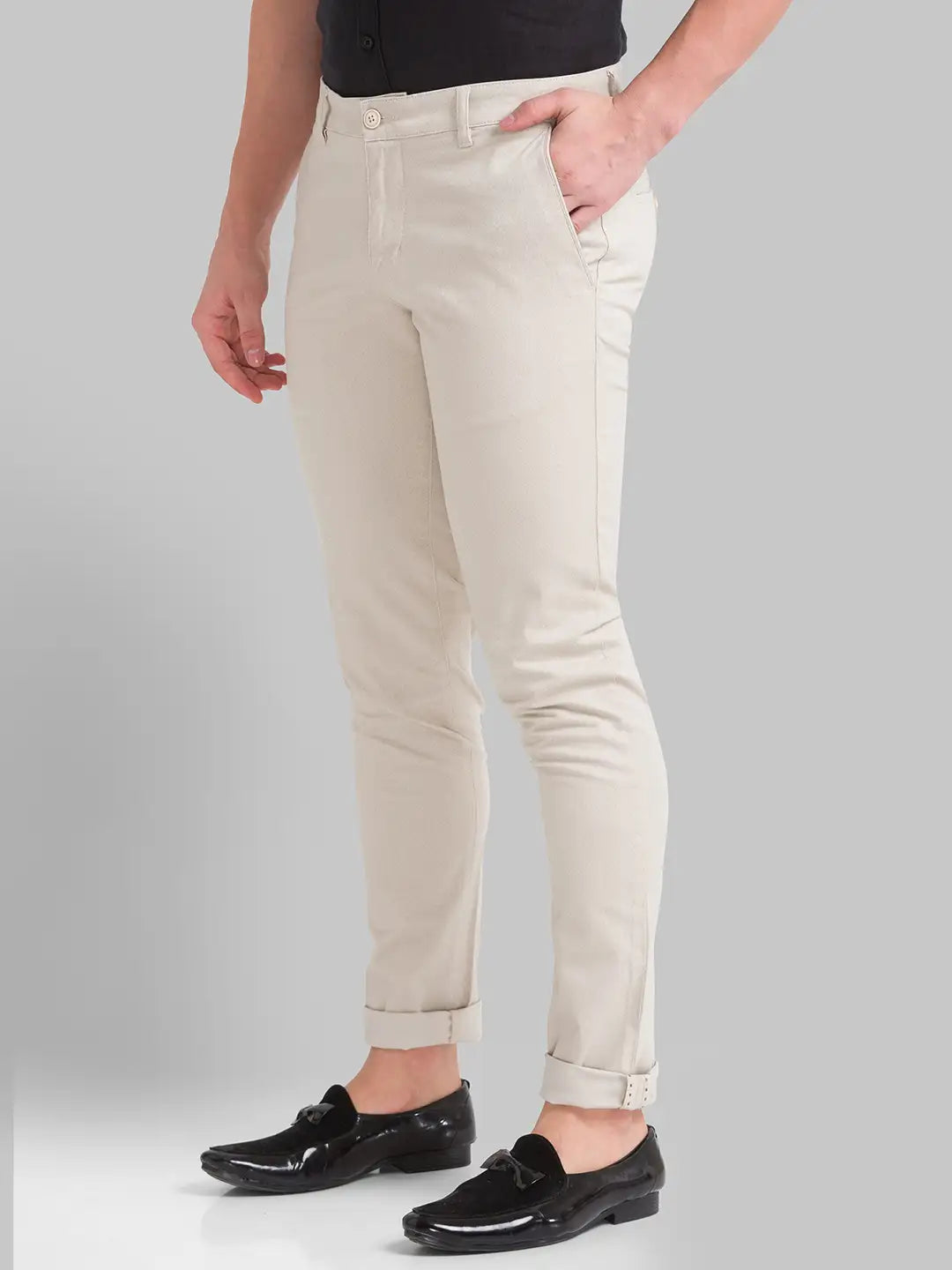 Men Fawn Lrt Fit Print Cotton Blend Trouser – MyRaymond